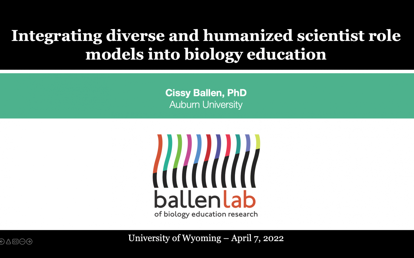 Impacts of role models in biology instruction. – Ballen Lab